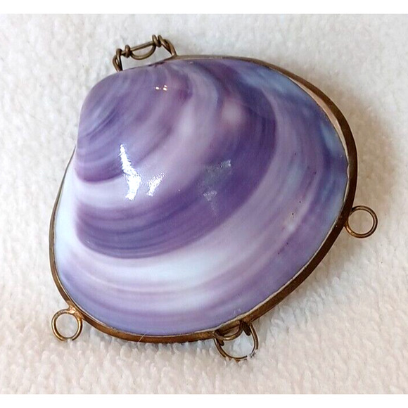 Storage & Organization | Vintage Hinged Clamshell Trinket Box Brass ...